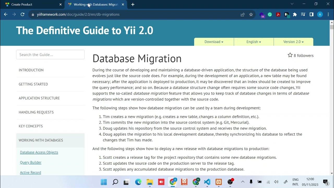 Yii 2 CRUD App Part 5 - Database Migrations Add Table - YouTube
