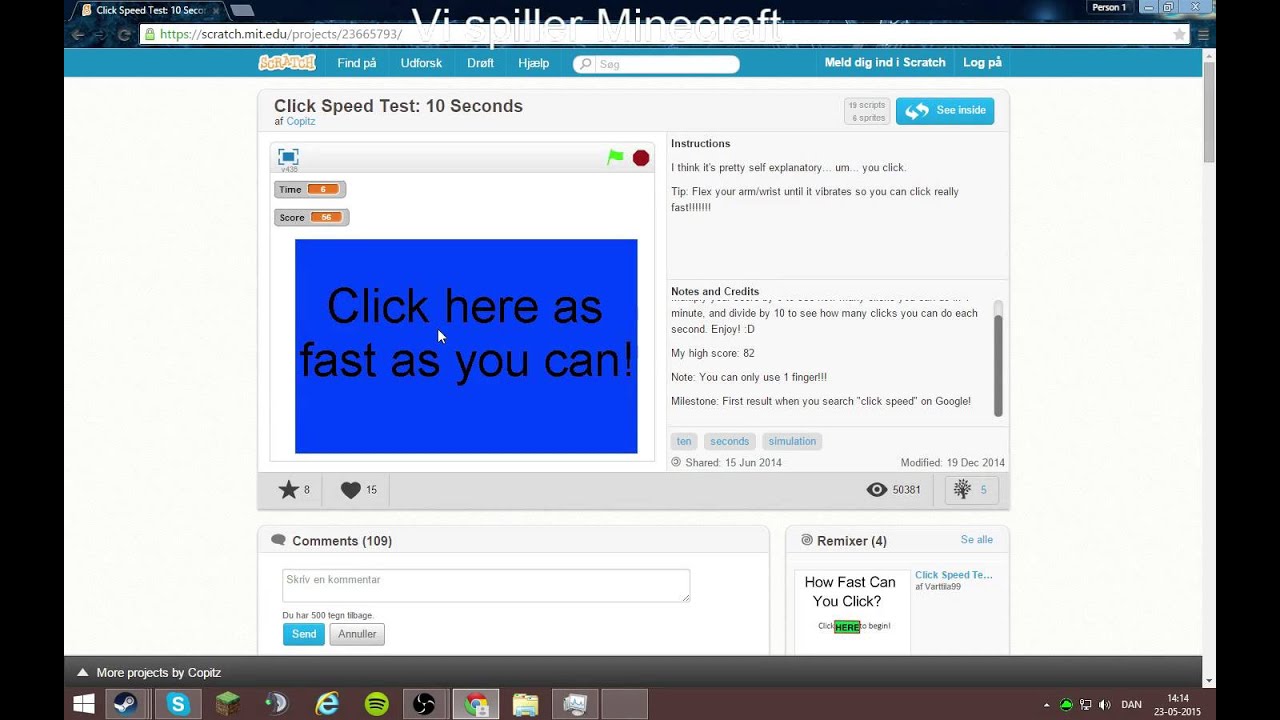 How fast i can click in 10 sec. - YouTube