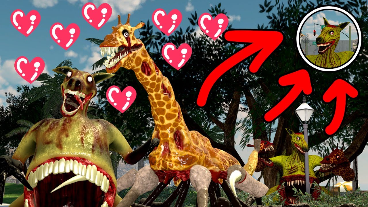 NEW ZOOCHOSIS GIRAFFE AND KENGURU LOVE STORY In Garry's Mod! - YouTube