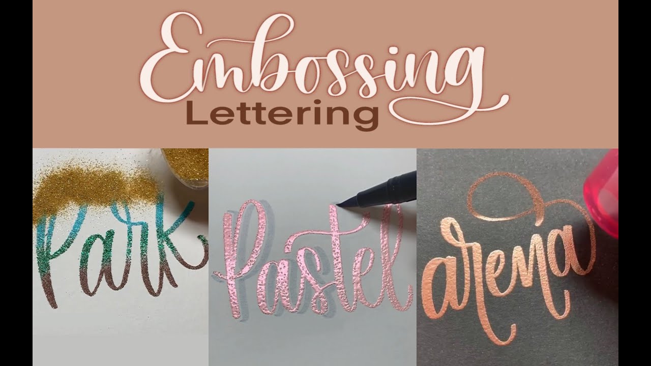 Embossing lettering videos - YouTube