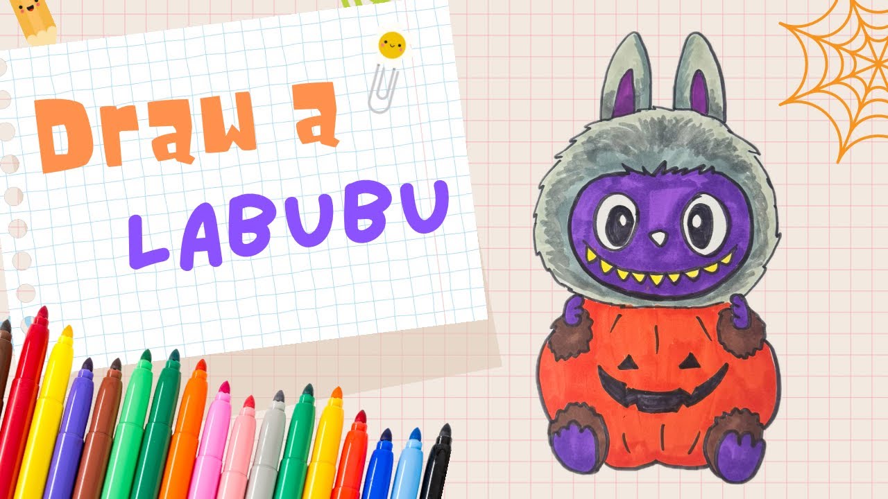 How to Draw Pumpkin Labubu 🎃 | Easy Step-by-Step Drawing Tutorial for ...