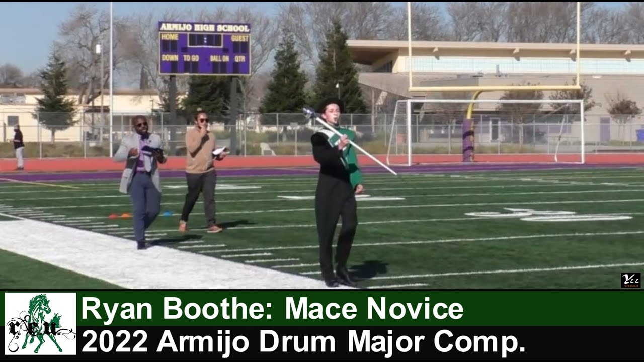 Ryan Boothe, Rodriguez HS Mace Novice at 2022 Armijo Drum Major ...