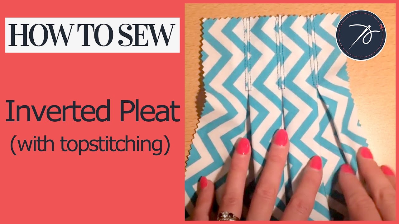 Inverted Pleat with Topstitching - YouTube