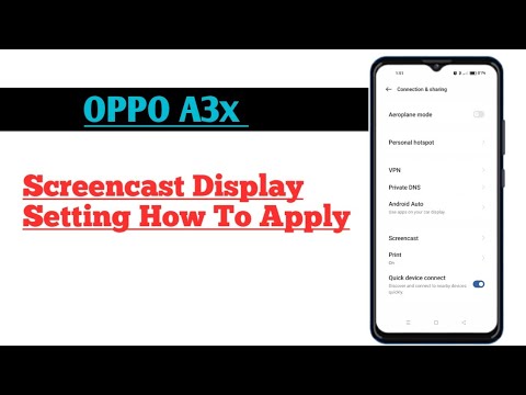 OPPO A3x || Screencast Setting How To Use - YouTube