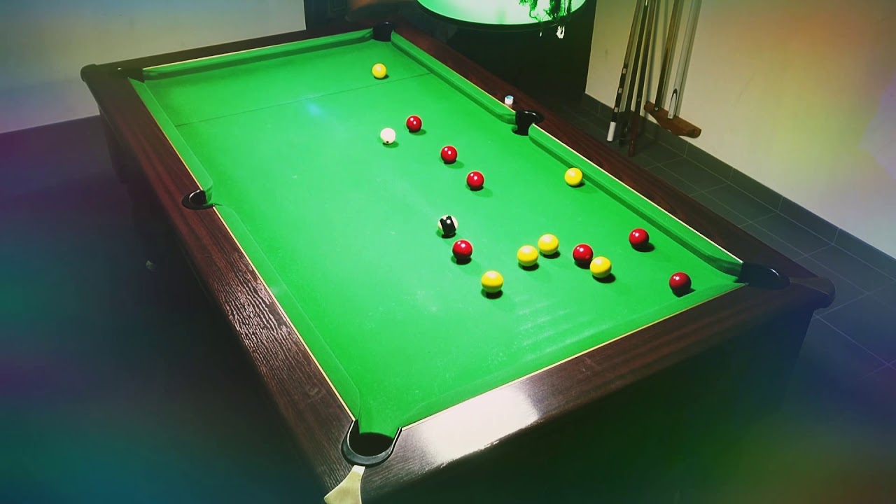 1er cassé fermé Hugo billard anglais 8 pool training blackball ...
