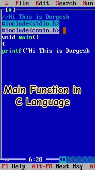 Main Function in C Language #ctutorial #ccode #cprogramming #clanguage #coding - YouTube