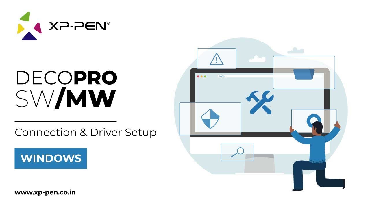 Deco Pro SW & MW Pen Tablet Connection & Driver Setup Windows - YouTube