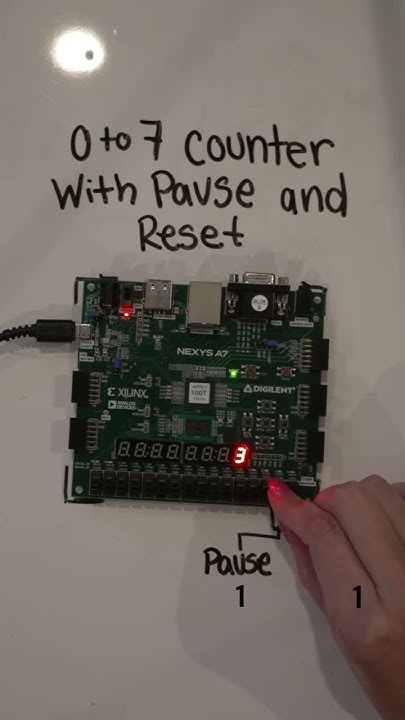 0 to 7 Counter on FPGA with Reset and Pause - YouTube