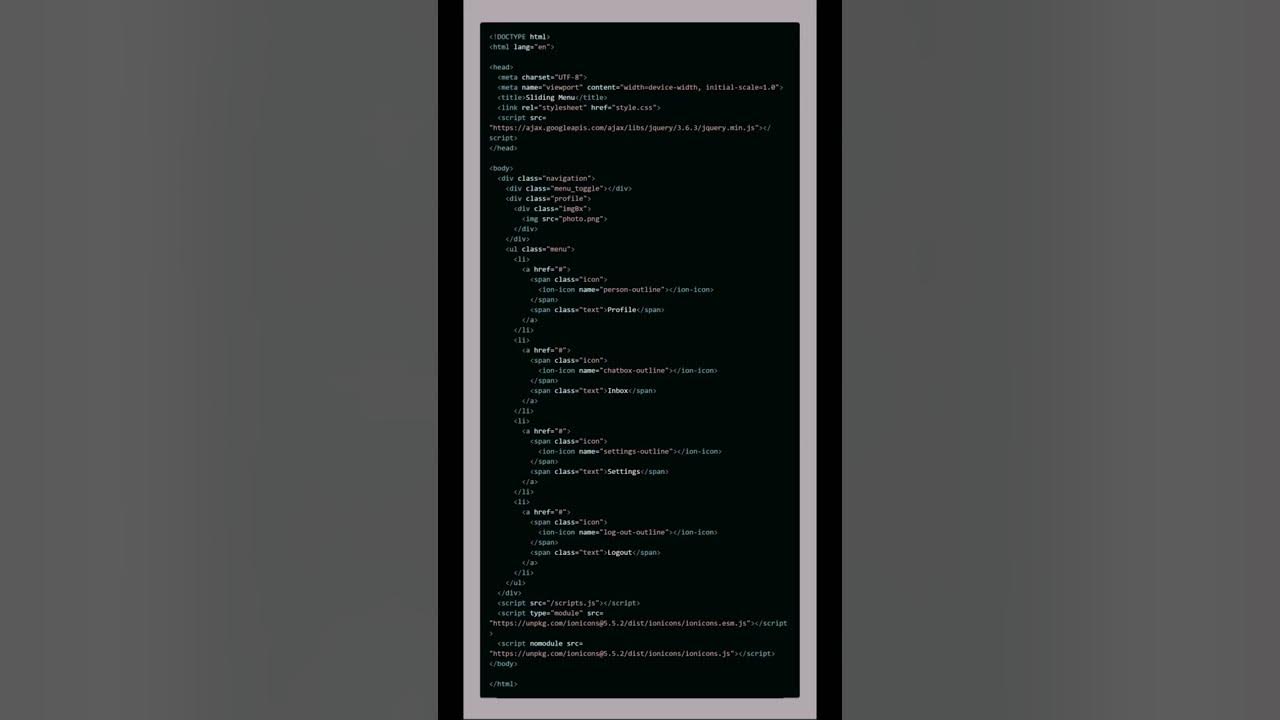 Sliding menu with #css #shurts #programming #html #frontenddeveloper #learning #shurt #chatgpt ...