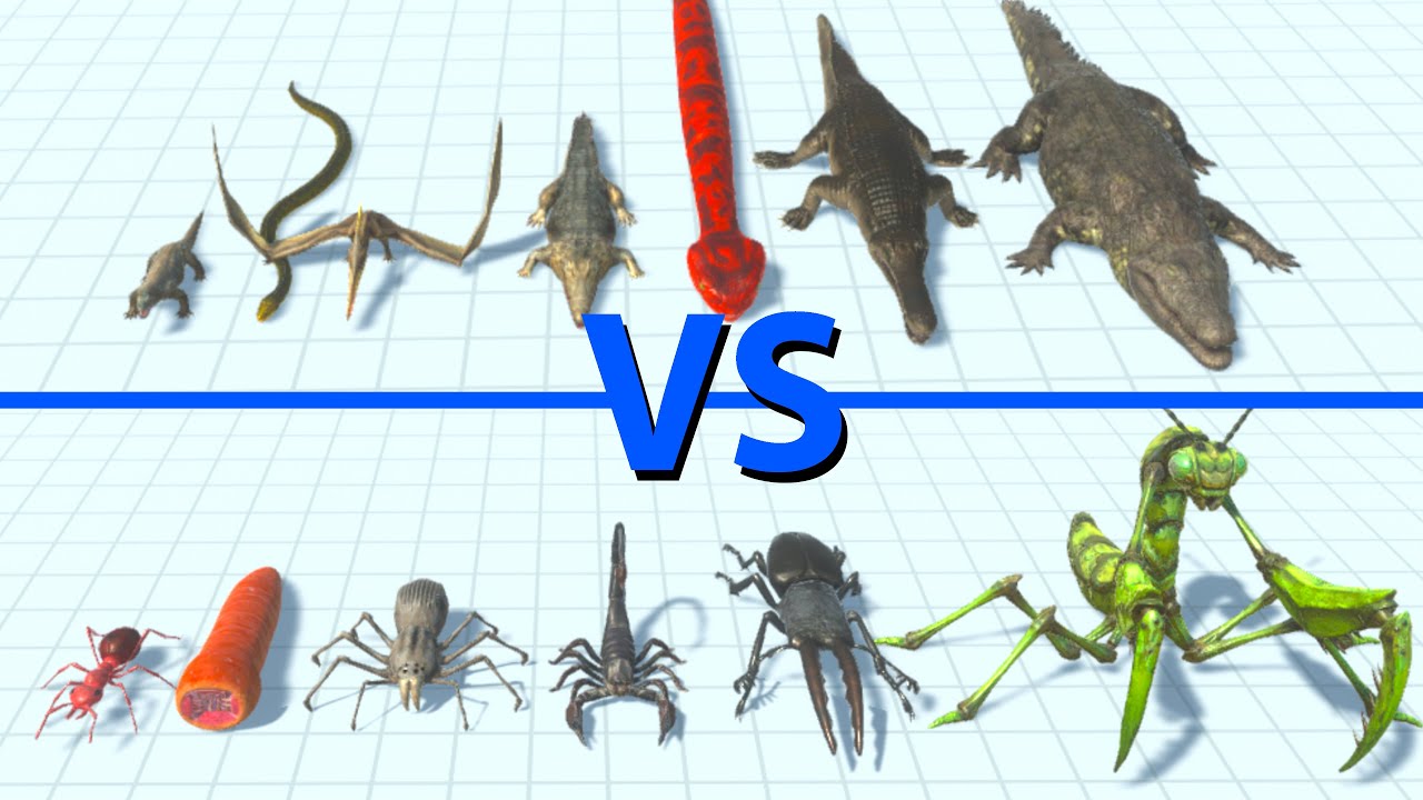 REPTILES Team vs GIANT INVERTEBRATES Team - Animal Revolt Battle ...