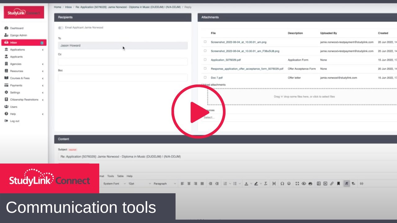 StudyLink Connect - Capture | Communication tools - YouTube