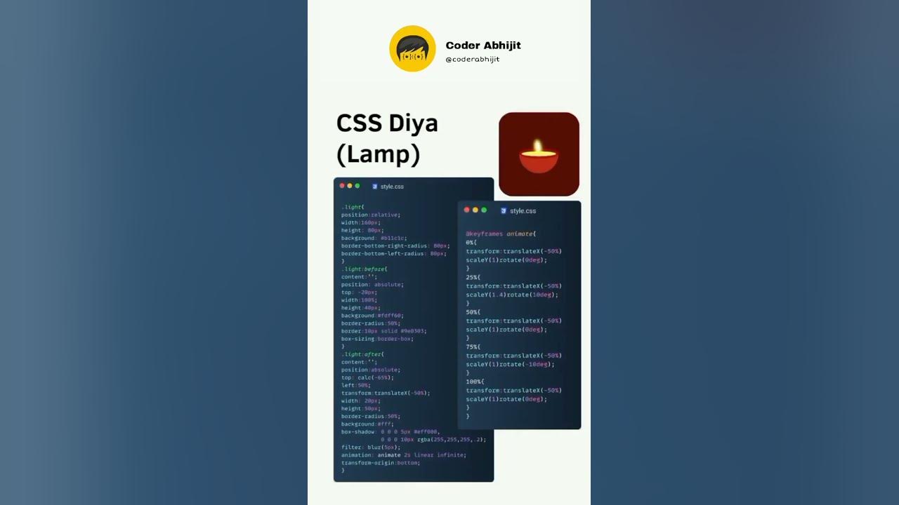 Diya (Lamp) using CSS #shots #css - YouTube