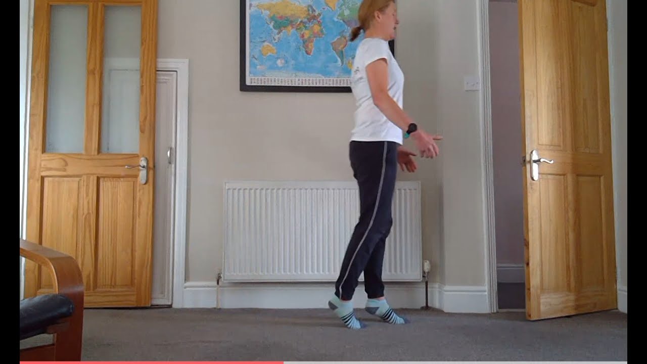 Dynamic balance exercise - heel & toe walking - YouTube