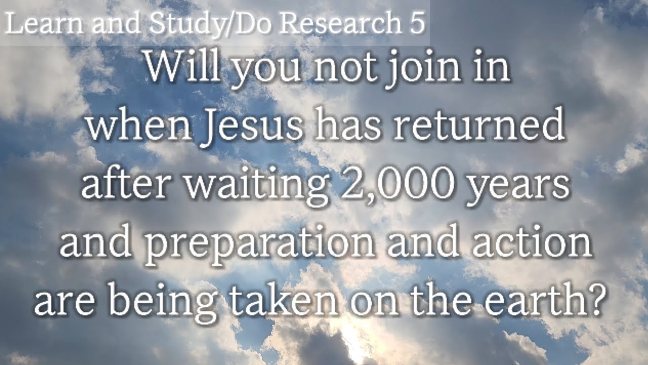 [Wednesday message for December 6th, 2023] When Jesus has returned ...