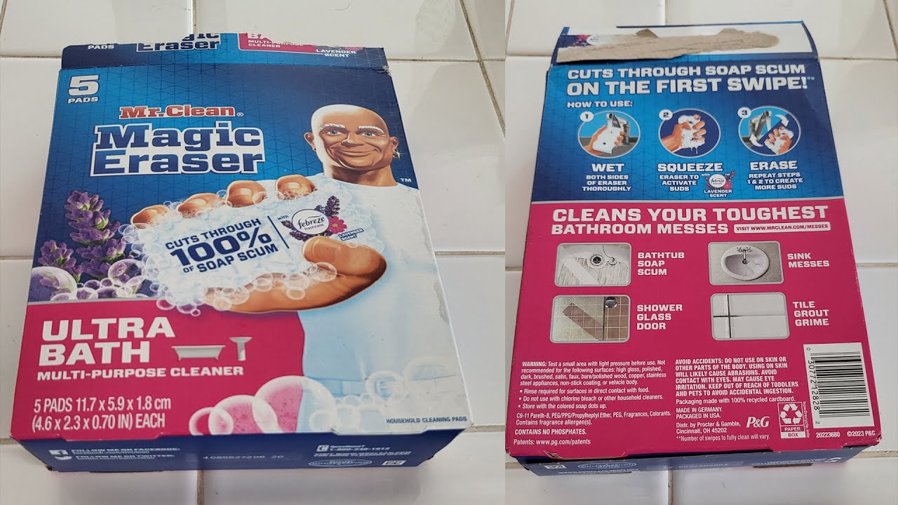Clean my glass shower doors with Mr. Clean Magic Eraser - YouTube