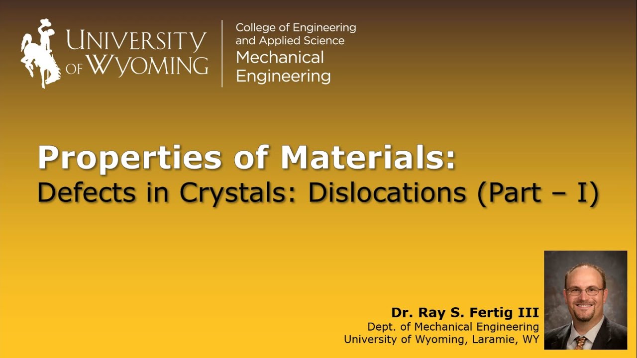 3.2a: Defects in Crystals (Dislocations - Part I) - YouTube