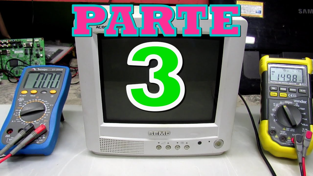 TV SEMP de 10 polegadas que só acende o led mais não liga parte - 3 ...