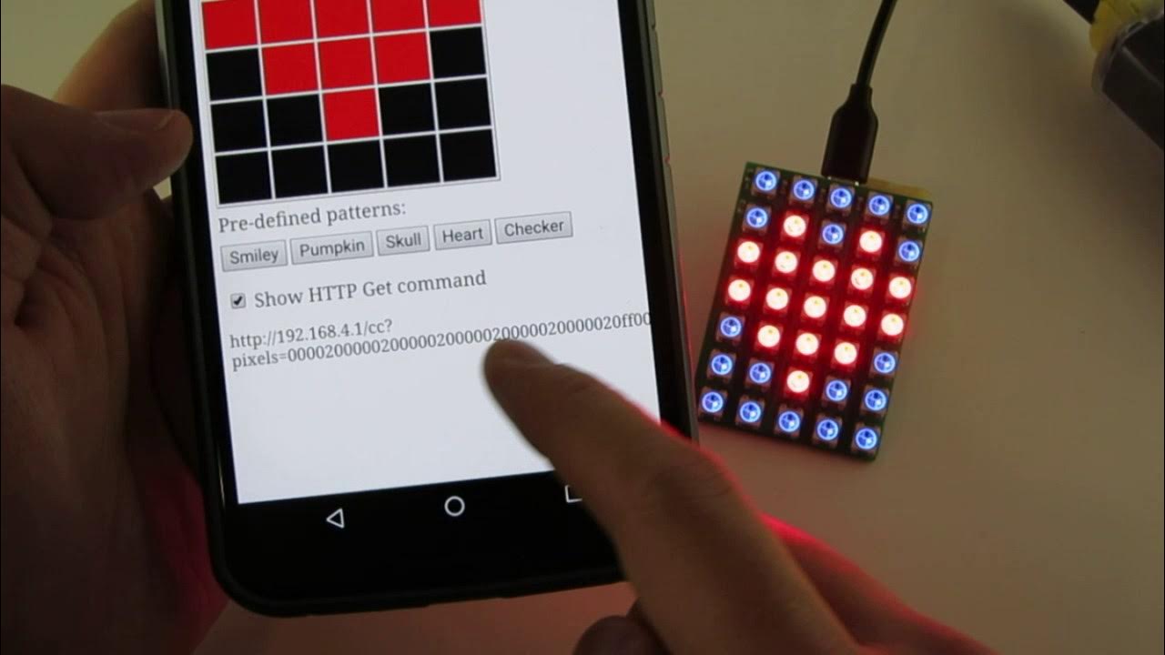 WiFi-enabled Color LED Matrix using ESP8266 - YouTube