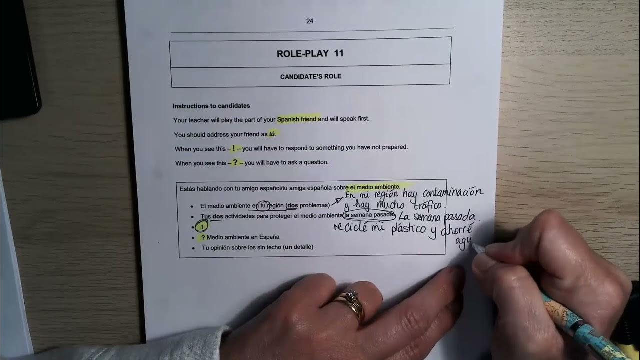 H3 Languages AQA GCSE Spanish Higher Tier Role Play Cards - Worked ...