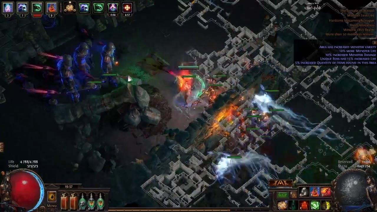 [POE 3.9] Maps - Temple of Atzoatl - Necro HC - YouTube