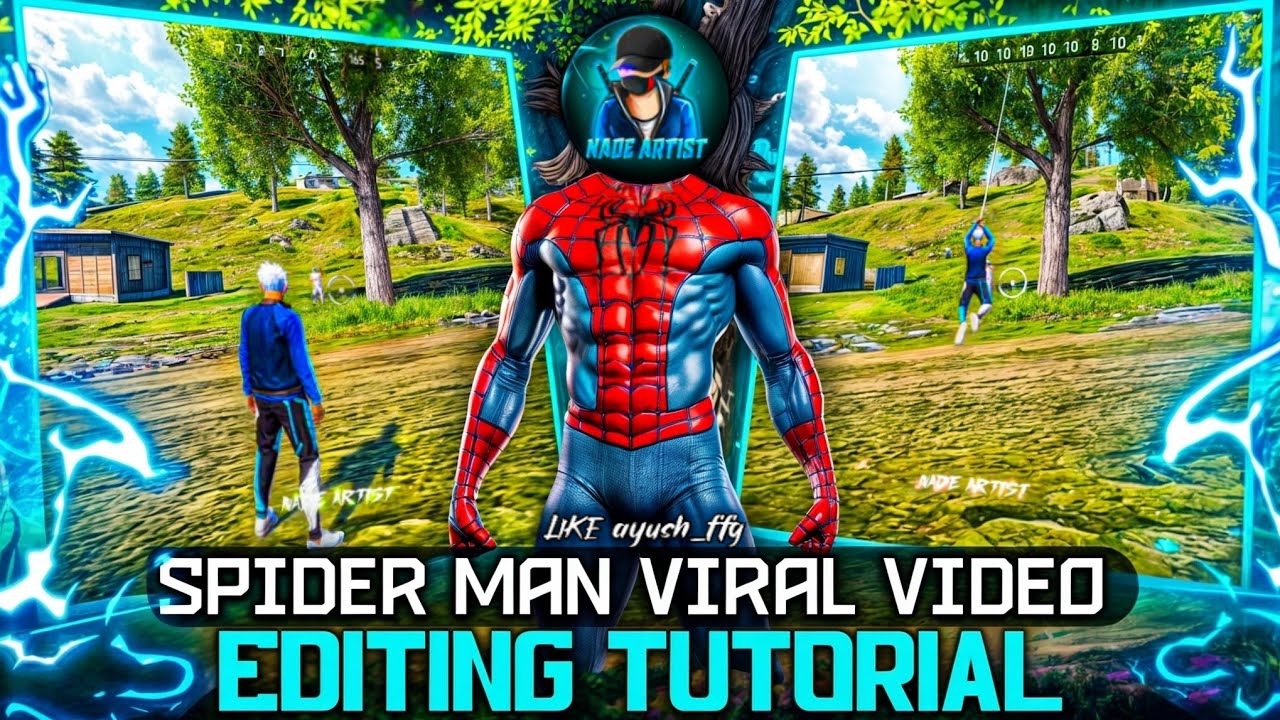 HOW TO MAKE SPIDER MAN VIRAL VIDEO EDITING TUTORIAL LIKE @ayush_ffg ...