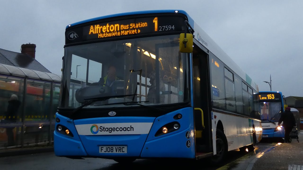 Stagecoach East Midlands (Mansfield) | Transbus E300 | 27594 (FJ08 VRC) | 1 - YouTube