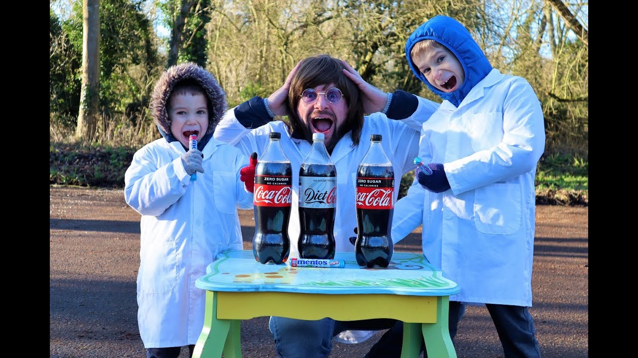 Science: Coca-cola and mentos experiment.Coke eruption.Coke Balloon ...