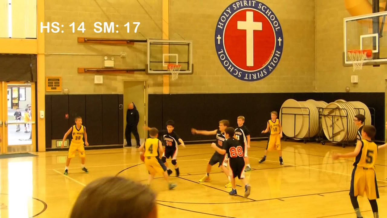 Holy Spirit 5th Grade Basketball vs. St Mary - YouTube