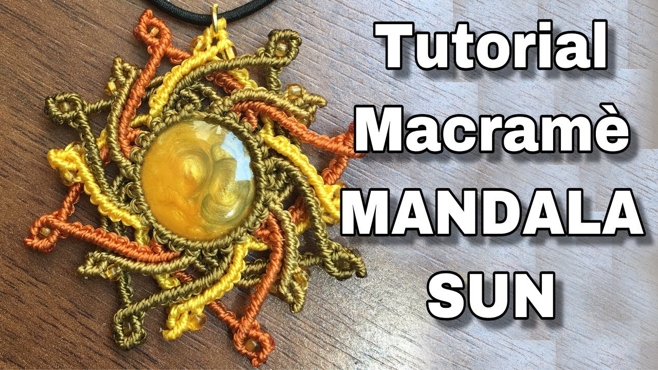 Mandala Sun Cabochon macramè tutorial - YouTube