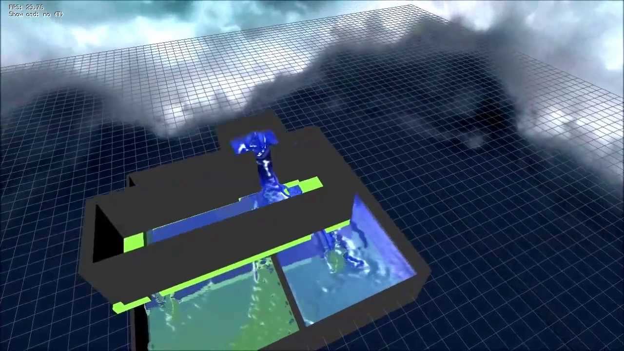 Flood modeling - Fluid Sandbox - YouTube