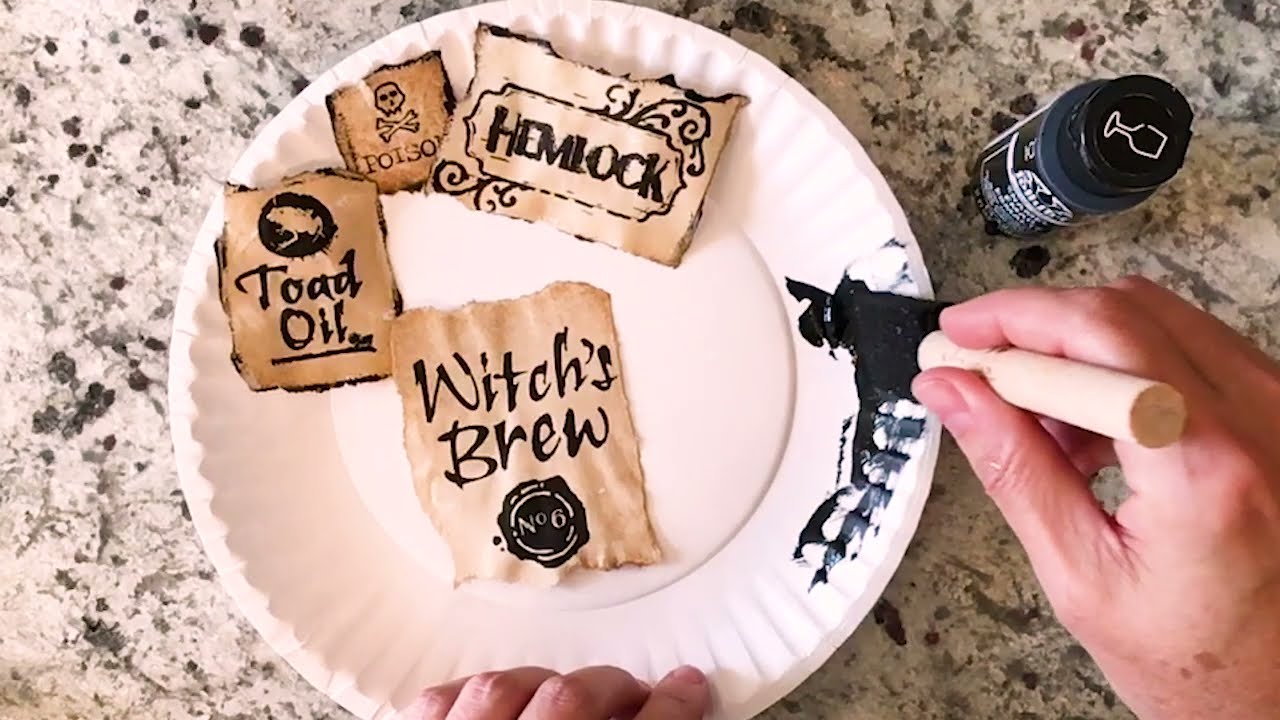 #Craftidly - DIY Potion Bottles Tutorial & Free Labels - YouTube