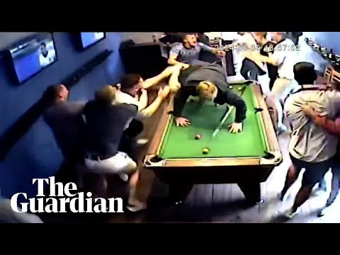 Fans dive across pool table in euphoric celebration of Jude Bellingham ...