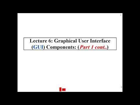 Lecture 6:Java GUI Part 1(4) - YouTube