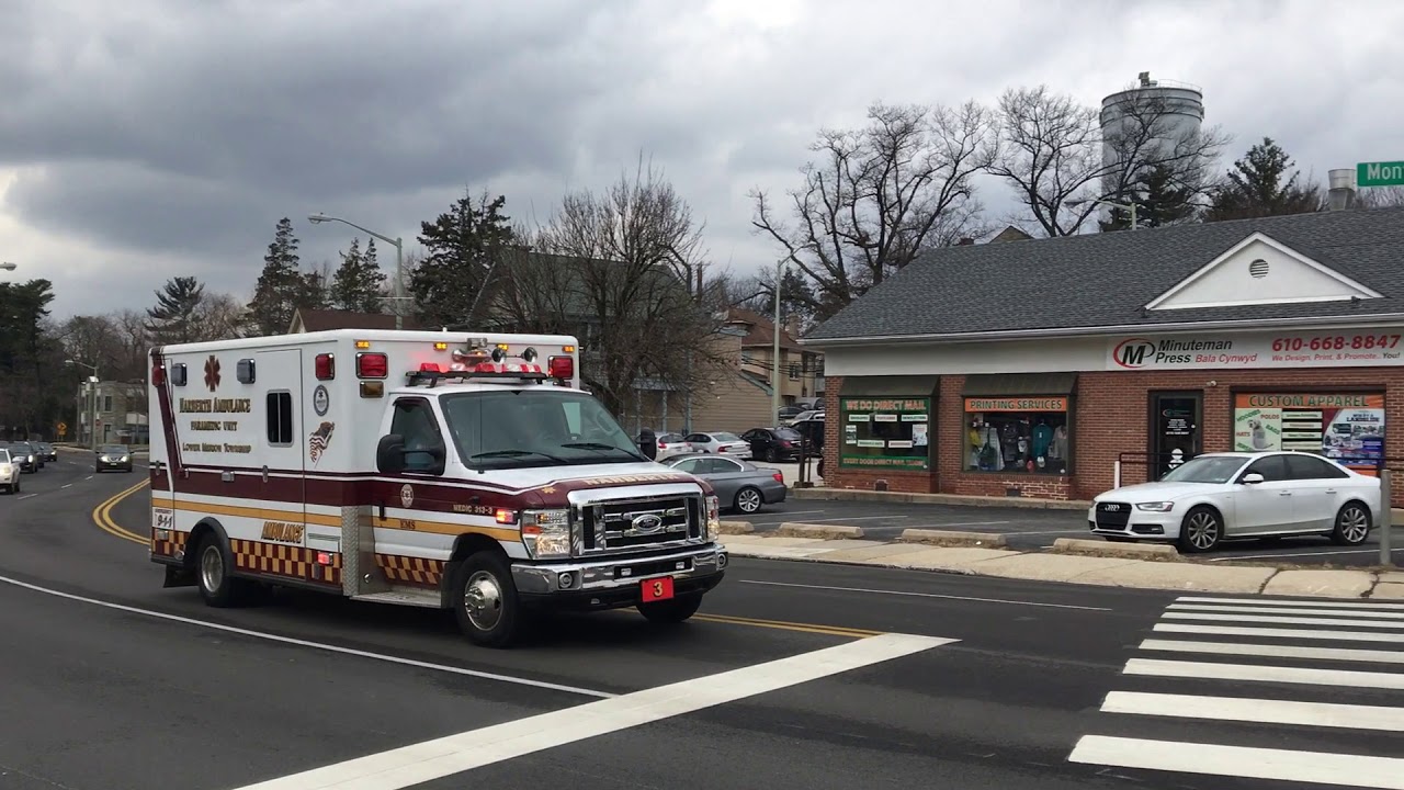 *Airhorn* Narberth Ambulance (313-3) responding urgently - YouTube