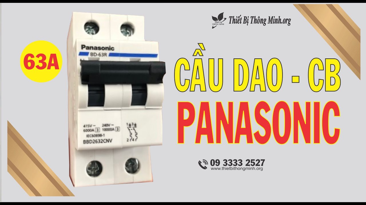 Cầu Dao CB Panasonic 63A BBD2632CNV | CB 2 Tép Panasonic | Thiet Bi ...