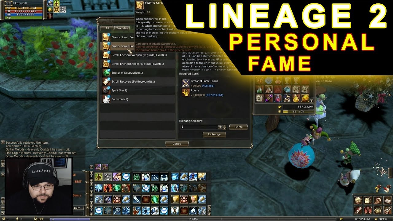 Lineage 2 - Personal Fame Token & Giant's Scroll: Enchant (Gameplay em ...