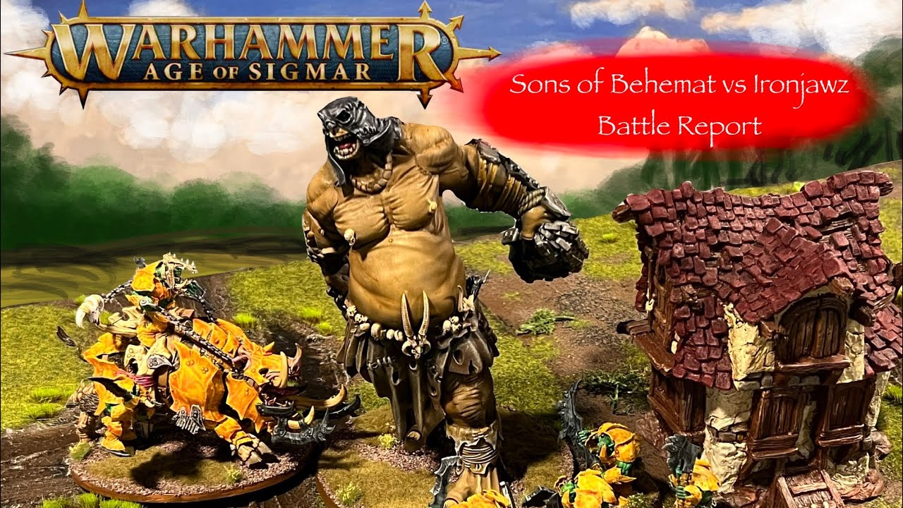 Warhammer: Age of Sigmar- Battle Report. Sons of Behemat VS Ironjawz ...