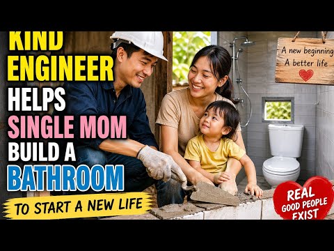 Kind engineer helps a single mother build a bathroom . to start a new life. #lytieuchucvn #k