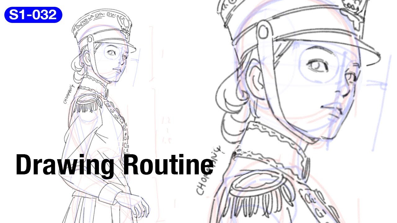 Drawing Routine 032 [Season 1] (Body Drawing Practice) - YouTube