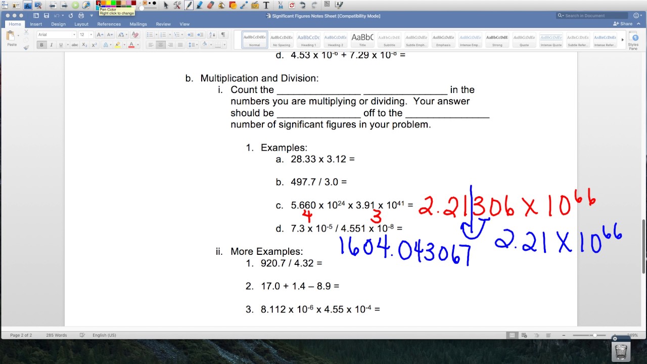 Significant Figures Part 2 - YouTube