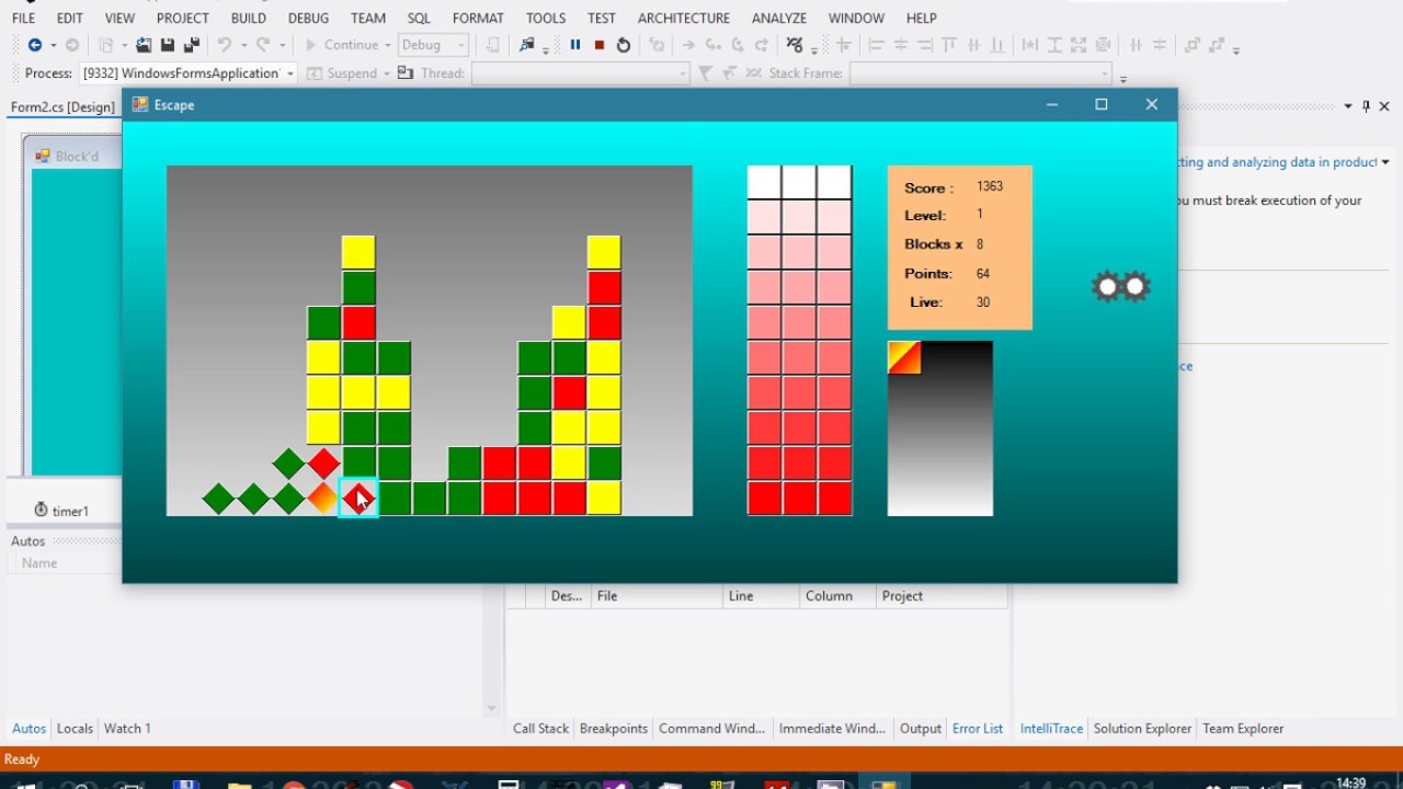 Block'd is Simple game for learn C# and System.Drawing BufferedGraphics ...