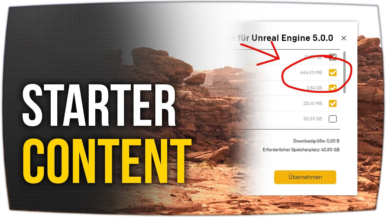 Starter Content hinzufügen und installieren Unreal Engine Tutorial #UE5 ...