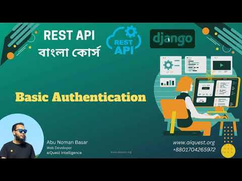 Django RestAPI Bangla Course | How to create Basic Authentication in Django REST Framework - YouTube