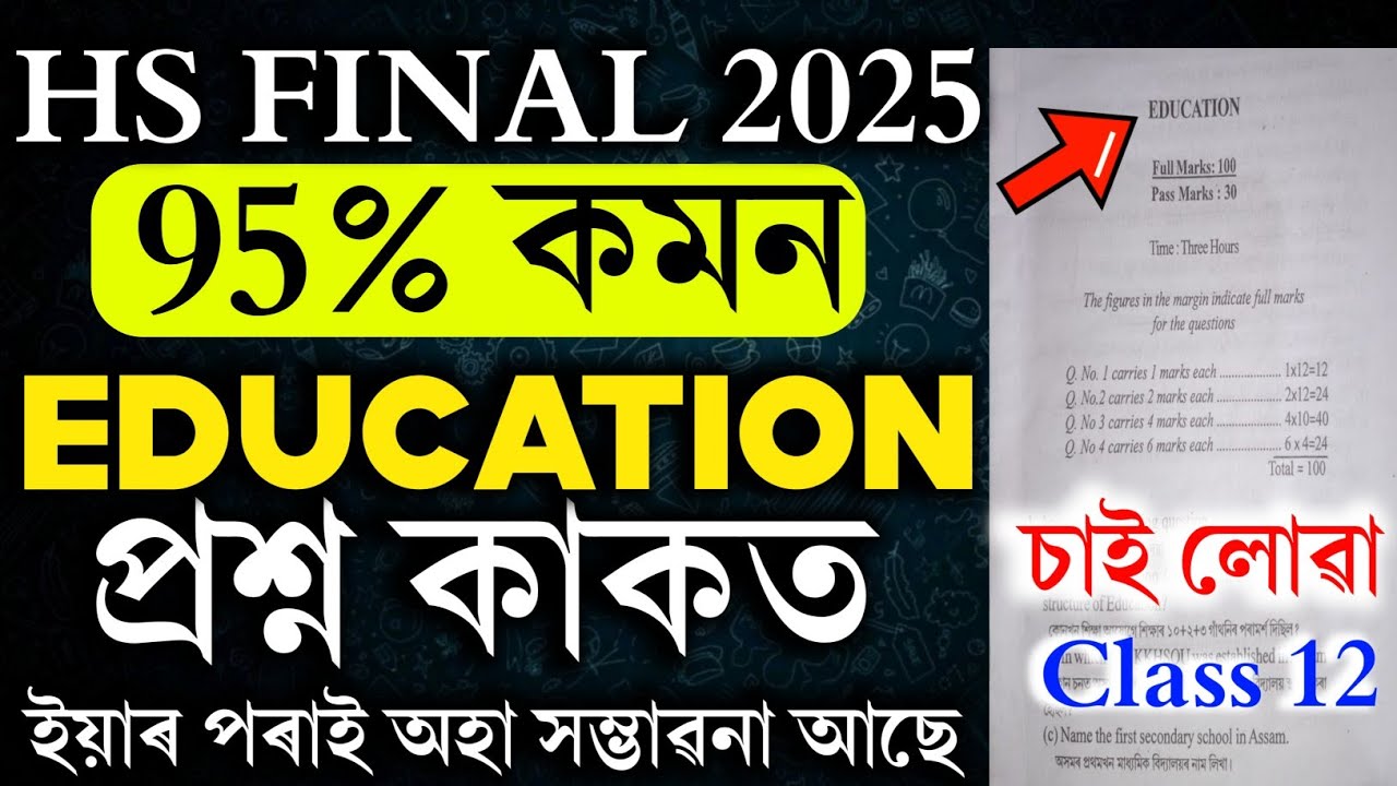 Class 12 education model Question paper 2025 | Hs 2nd year education ...