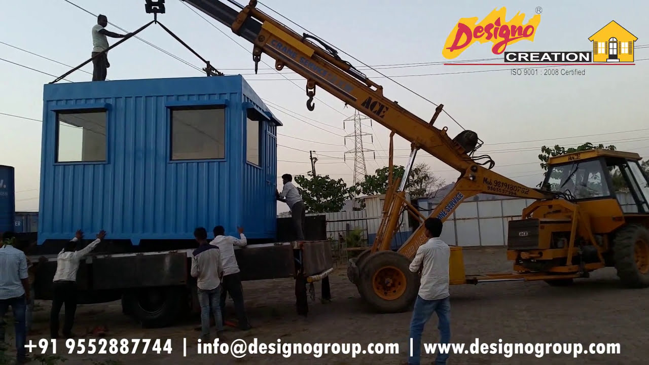 Portable Cabin Loading | Lifting Process | Designo Creation - YouTube