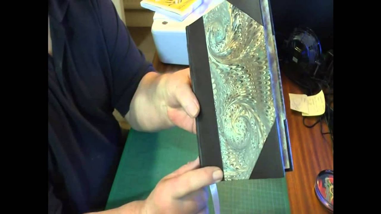 Bookbinding Three Quarter bind with English Marble cover - YouTube