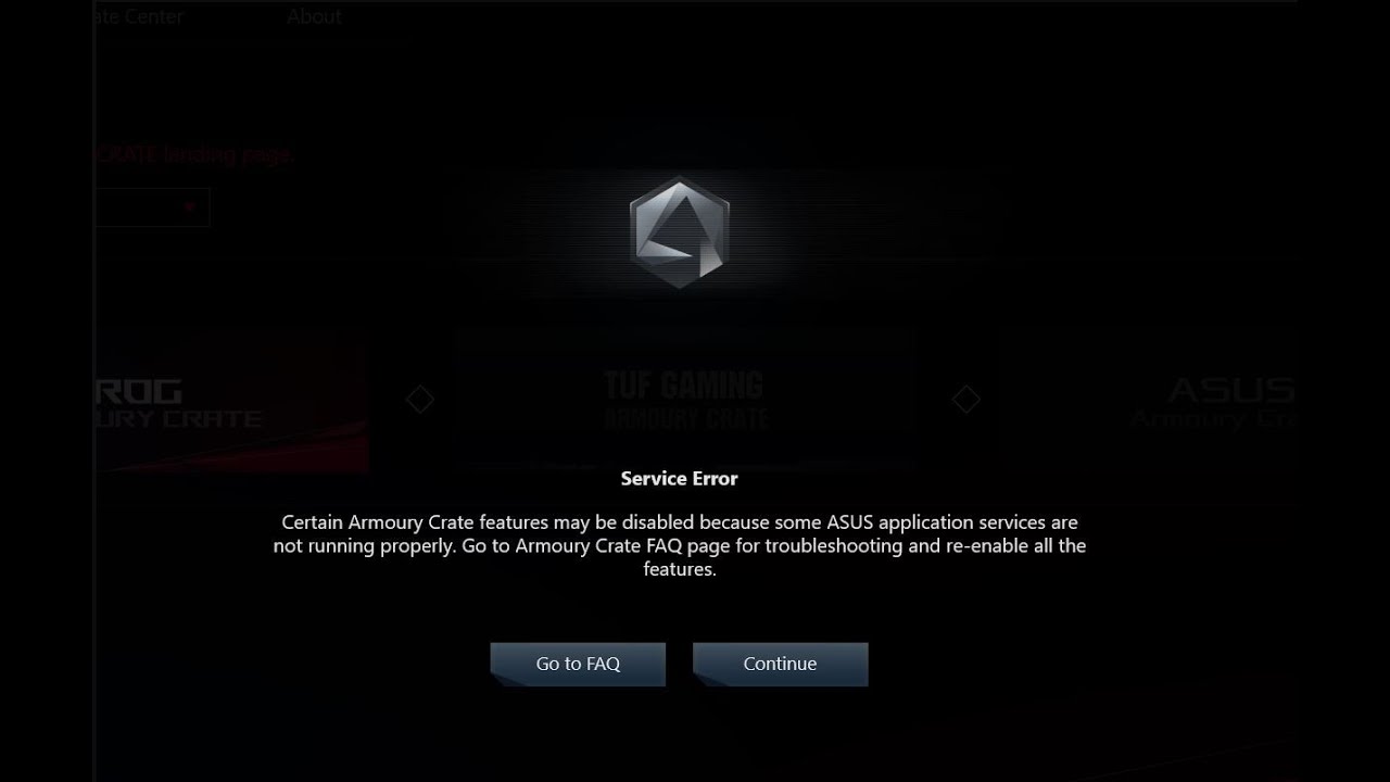 Armoury Crate Service Error FIX SOLVED YouTube