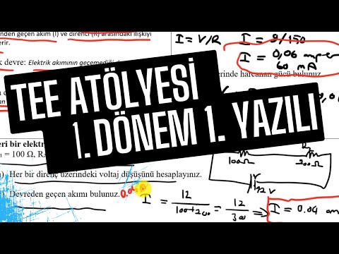 Temel Elektrik-Elektronik Atölyesi 1. Dönem 1. Yazılı Sınav Soruları ve Cevapları (2025)