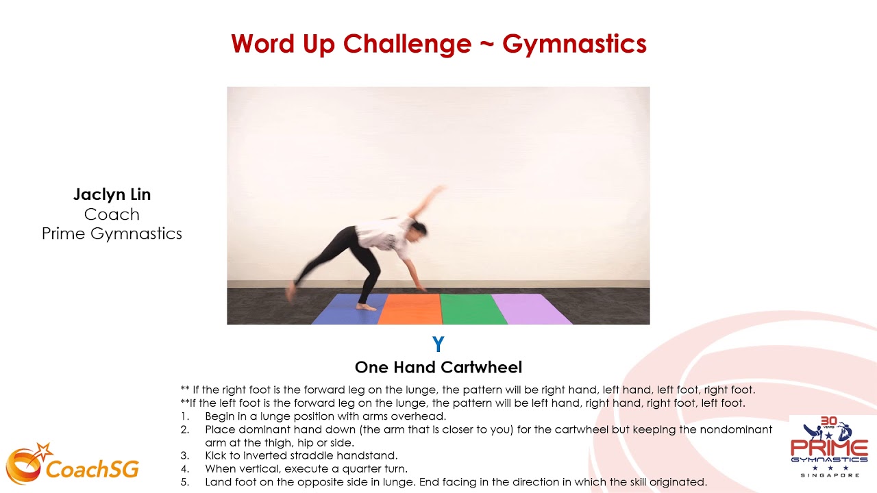 Y - One Hand Cartwheel - YouTube