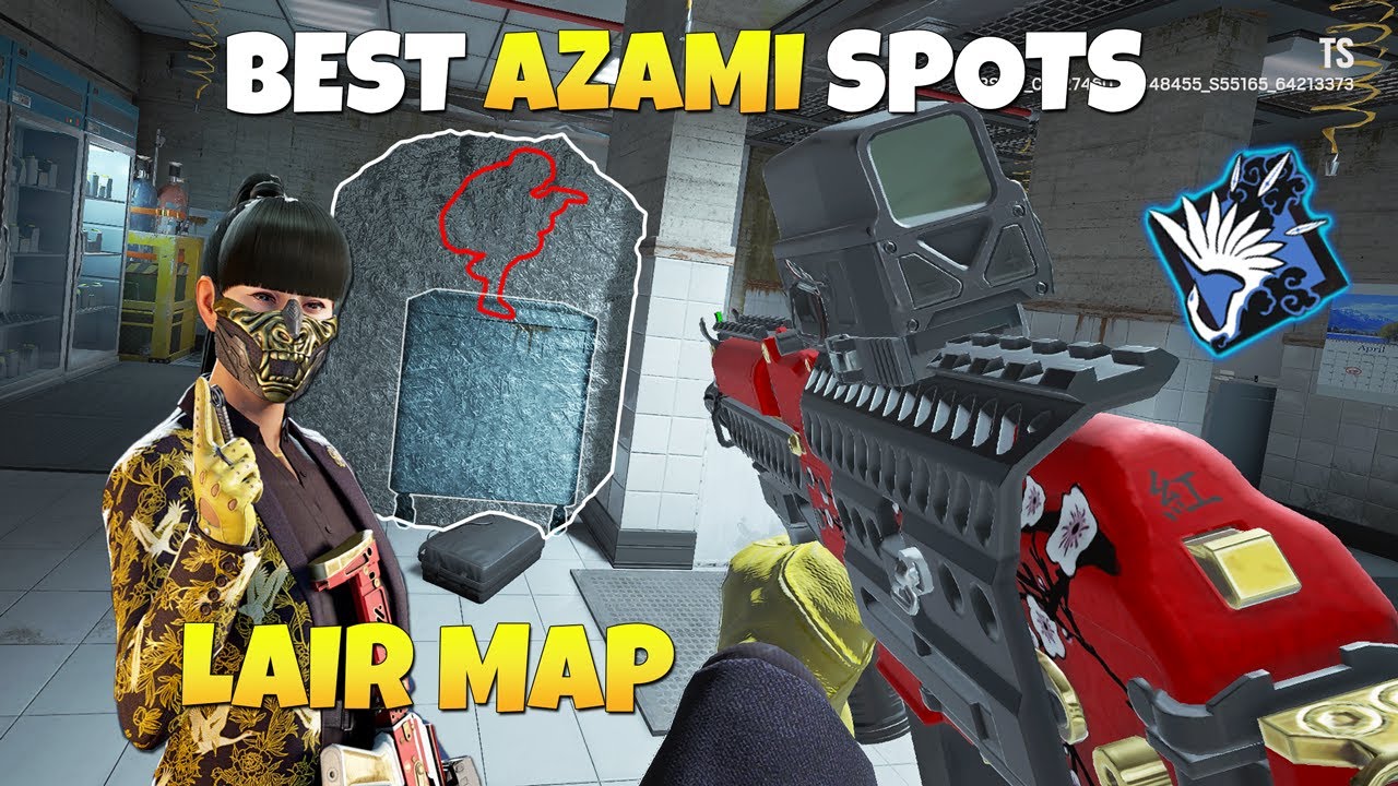 Best Azami Gadget Spots on Lair Map - Rainbow Six Siege Guide - YouTube